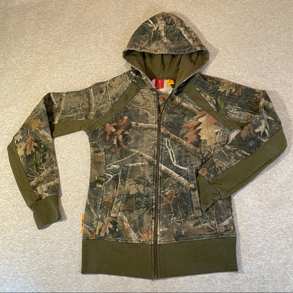 She Outdoor | Jackets & Coats | She Outdoor Camo Zip Up Hoodie Fleece ...